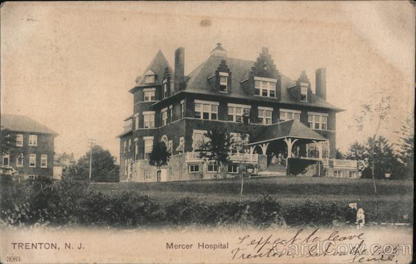 Mercer Hospital Trenton, NJ Postcard