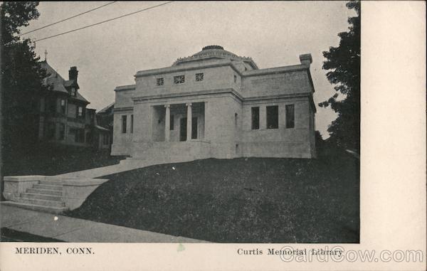 Curtis Memorial Library Meriden, CT Postcard