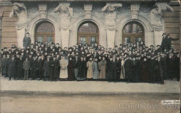 Boyles College Faculty & Student Body Omaha, NE Postcard