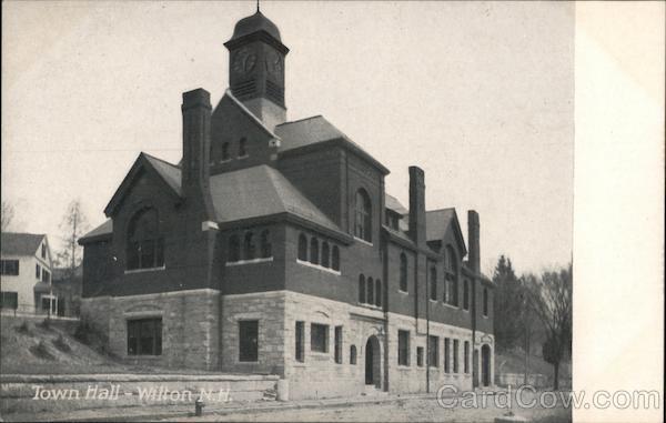 Town Hall Wilton, NH Postcard