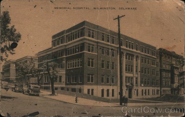 Memorial Hospital Wilmington, DE Postcard