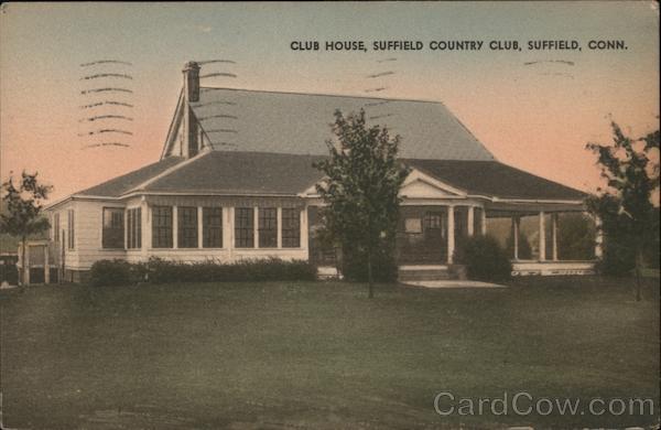 Club House, Suffield Country Club Connecticut Postcard