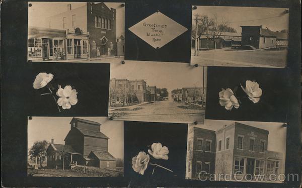 Greetings from Dunbar NE Multiview Nebraska Postcard
