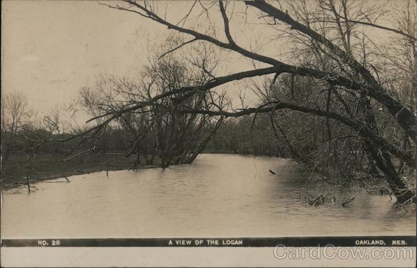 A View of the Logan Oakland, NE Postcard