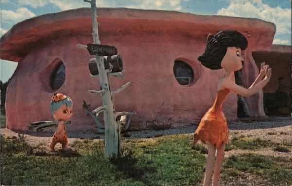 Flintstone's Bedrock City Custer, SD Postcard