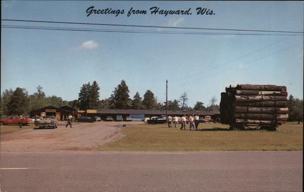The North Wisconsin Logging Camp at Historyland Hayward, WI Postcard