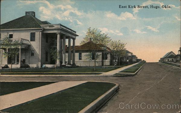 East Kirk Street Hugo, OK Postcard