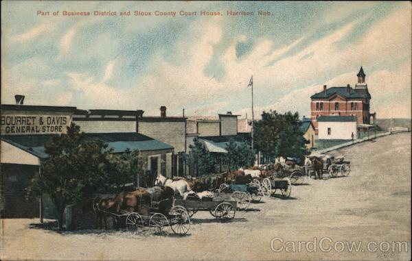 Part of Business District and Sioux County Court House Harrison, NE ...