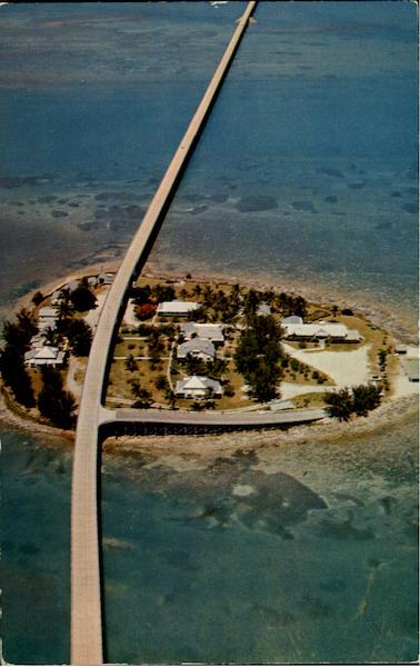 Aerial View Of The Fabulous Seven Mile Bridge Pigeon Key, FL