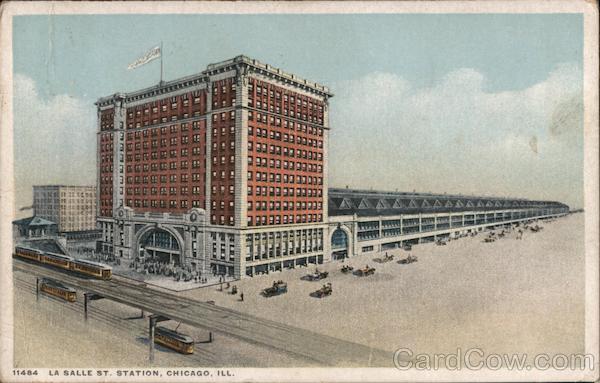 La Salle St Station Chicago, IL Postcard