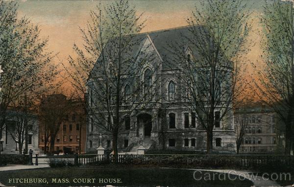 Court House Fitchburg, MA Postcard