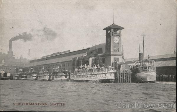 New Colman Dock Seattle, WA Postcard