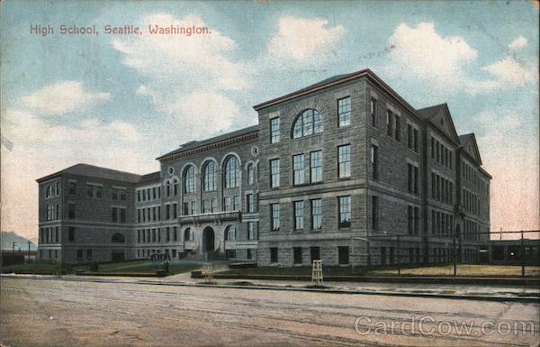 High School Seattle, WA Postcard