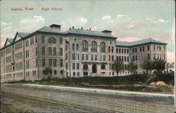 High School Seattle, WA Postcard