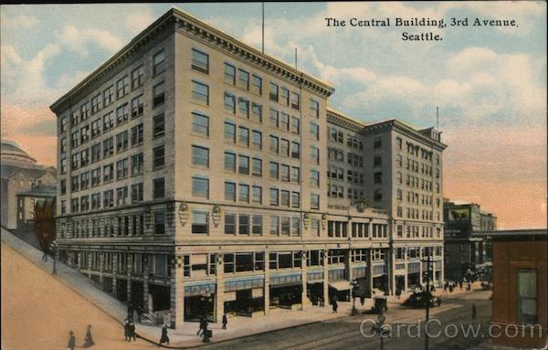 The Central Building, 3rd Avenue Seattle, WA Postcard
