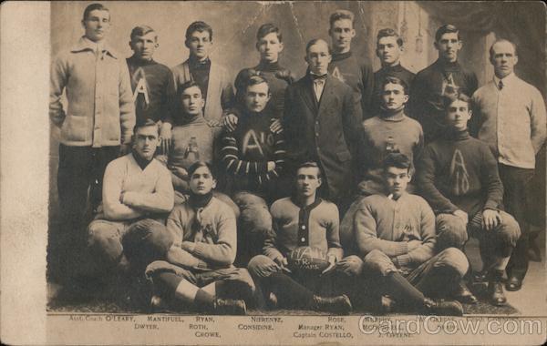 1910 Junior Champions Football Team Postcard