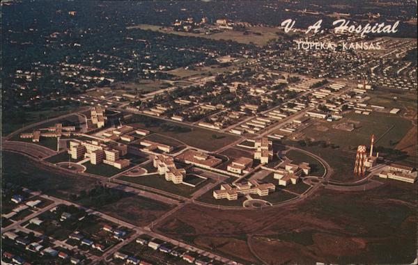 Veterans Administration Hospital Topeka, KS Postcard