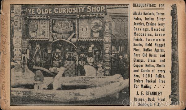 Ye Olde Curiosity Shop Seattle, WA Advertising Postcard