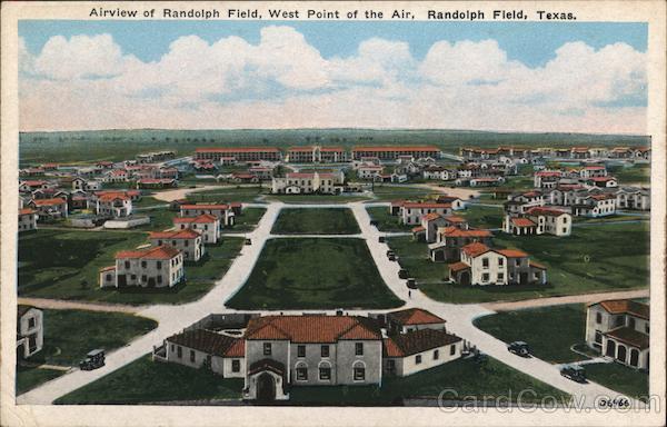Aireview of Randolph Field, West Point of the Air Randolph Air Force ...