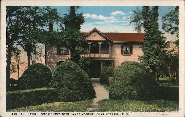 Ash Lawn, Home of President James Monroe Charlottesville, VA Postcard