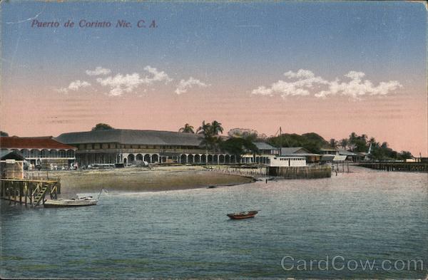 Port of Corinto Nicaragua Central America Postcard