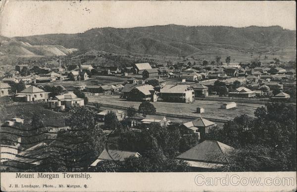 Mount Morgan Township - City View Australia Postcard