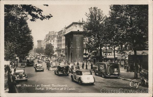 Les Grands Boulevards Paris, France Postcard