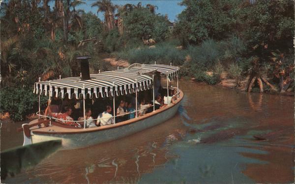 Explorers' boat in Adventureland in Disneyland Anaheim, CA Postcard