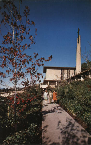 Chapel and Bell Tower, College of the Holy Names Oakland, CA Postcard