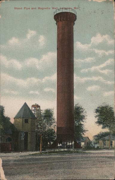 STAND PIPE AND MAGNETIC WELL LEBANON, MO Postcard