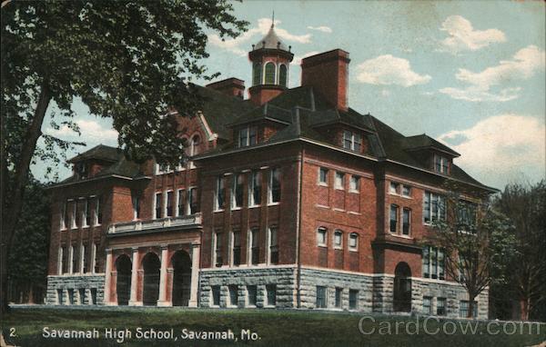 Savannah High School Missouri Postcard
