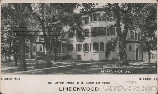 Lindenwood College 1906 St Charles Mo R Goebel Postcard