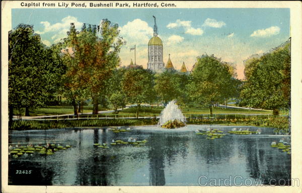 Capitol From Pond, Bushnell Park Hartford, CT