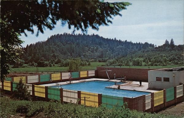 Pacific Union College Swimming Pool Angwin, CA Postcard
