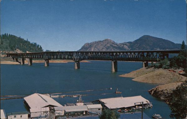 Pit River Bridge Across Shasta Lake California Postcard