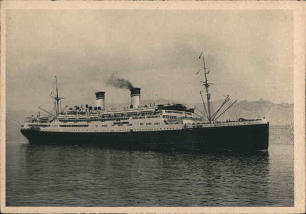 SS Conte Grande Italy Postcard