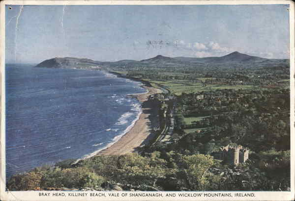 Bray Head, Killiney Beach, Vale of Shanganagh and Wicklow Mountains ...