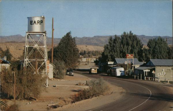 Street Scene Earp, CA Max Mahan Postcard
