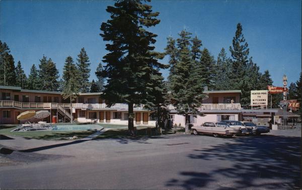 Taho Ponderosa Motel Stateline, CA Postcard