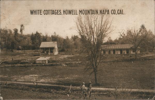 White Cottages, Howell Mountain Angwin, CA Postcard