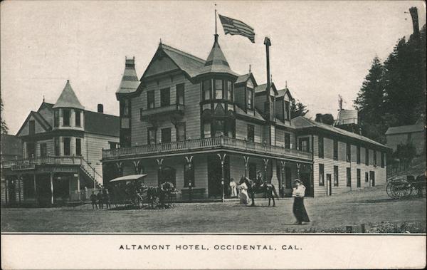 Altamont Hotel Occidental, CA Postcard