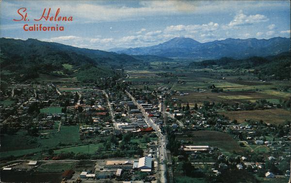 Bird's Eye View of St. Helena, in a Valley of Famous Vineyards Saint ...