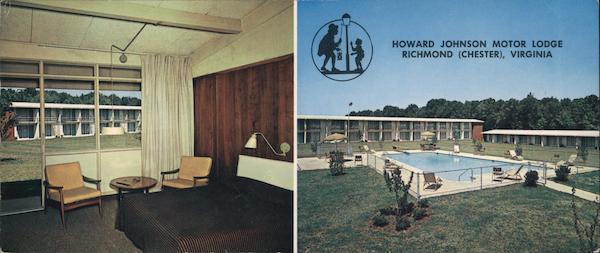 Howard Johnson's Motor Lodge Richmond, VA Large Format Postcard