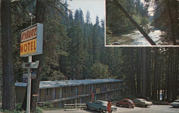 Kyburz Resort Motel California Postcard