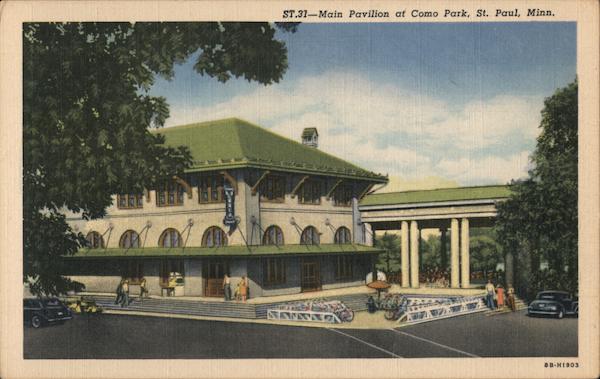 Main Pavilion at Como Park St. Paul, MN Postcard