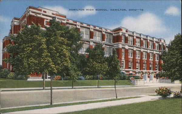 Hamilton High School Ohio Robert C. Crow Postcard