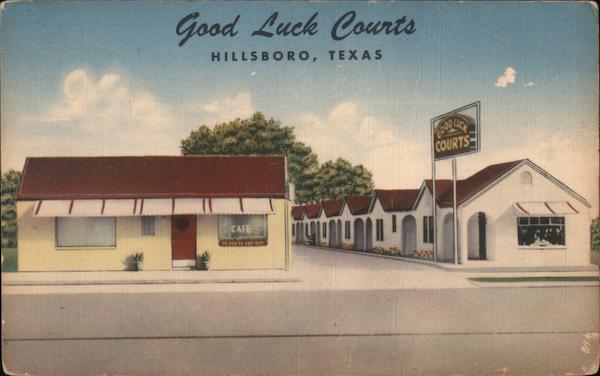 Good Luck Courts Hillsboro, TX Postcard