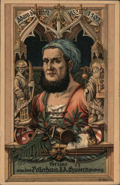 Adam Kraft 1452 1507 Nurnberg, Germany Postcard
