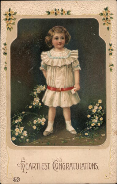 Heartiest Congratulations Children Postcard