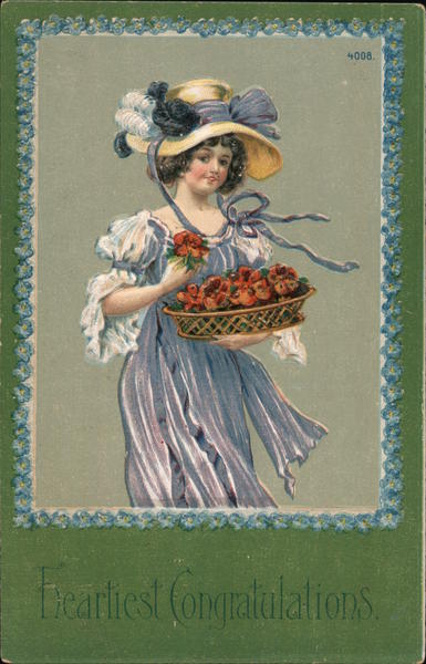 Heartiest Congratulations Women Postcard